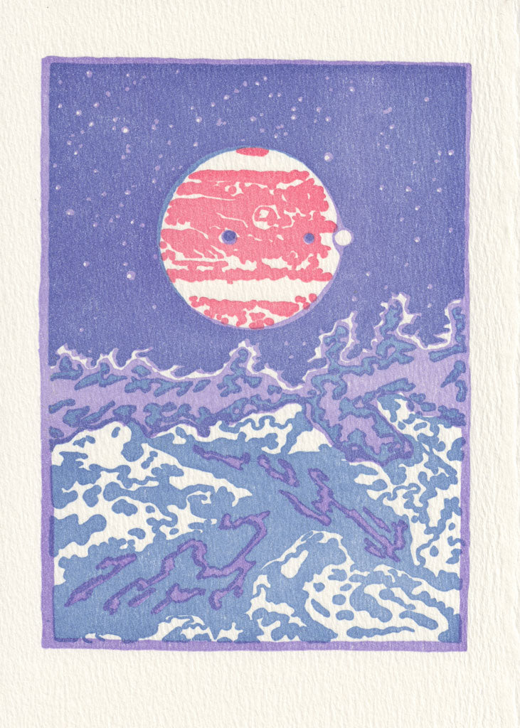Moons of Jupiter - Exquisite Letterpress Greeting Card – Saturn Press