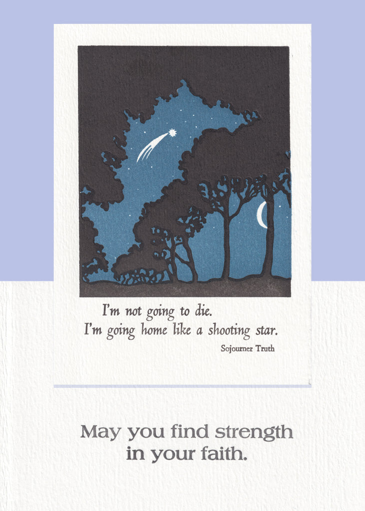 Going Home - Letterpress greeting card with sympathy message – Saturn Press
