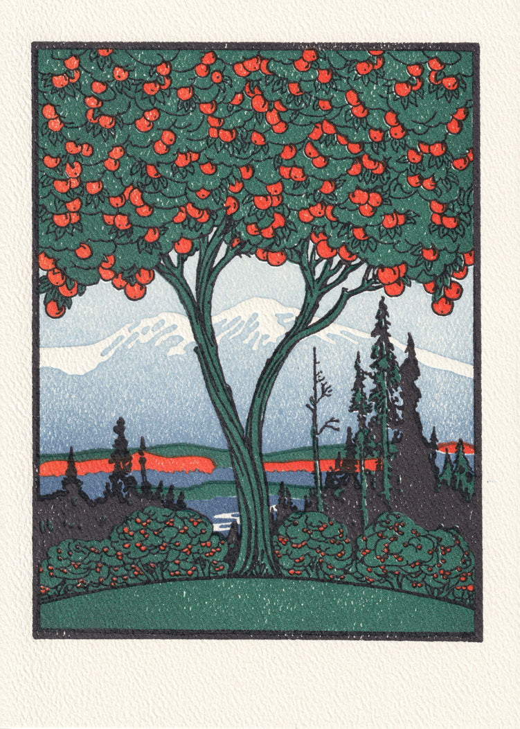 Orange Tree - Letterpress greeting card – Saturn Press