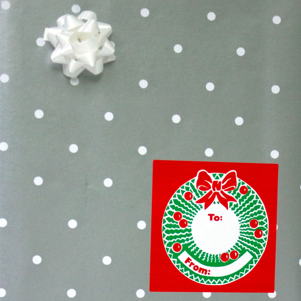 Holiday Gift Labels - Beautiful Wreath Design – Saturn Press